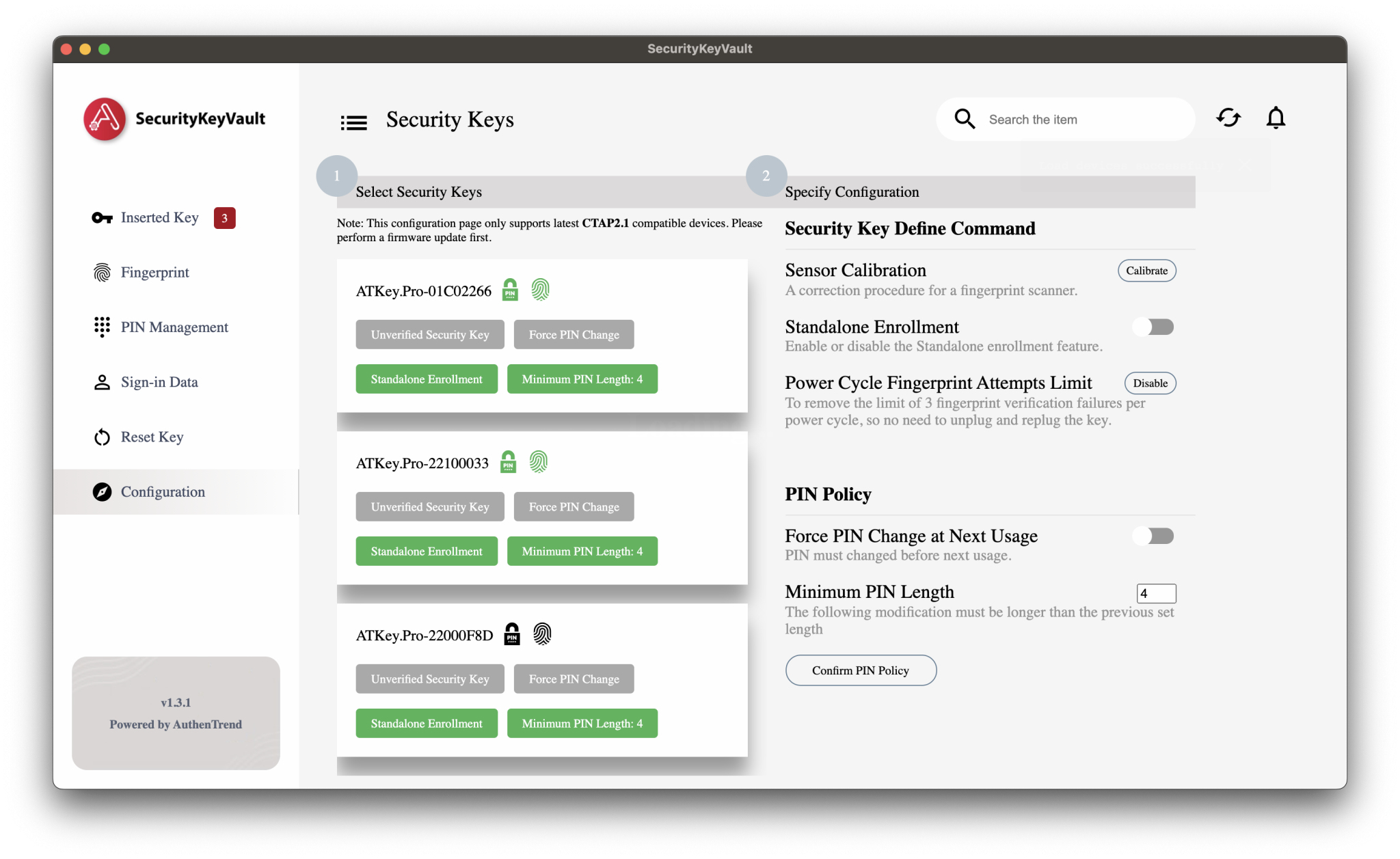 AuthenTrend FIDO2 Fingerprint Passkey – ATKey.Pro